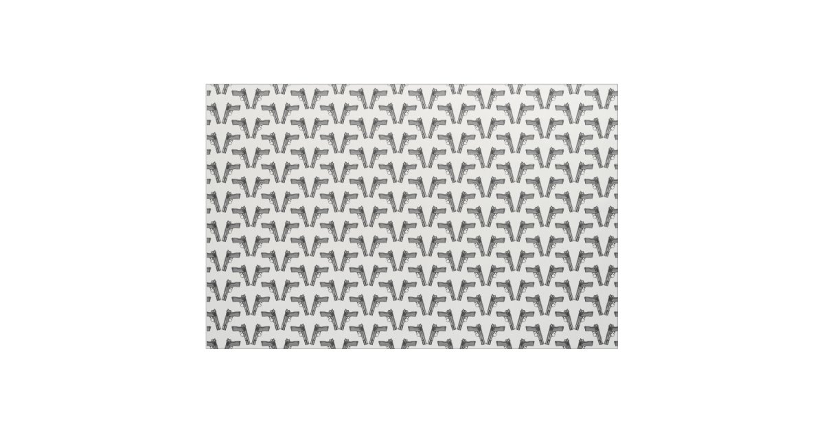 Pistols, Handgun Illustration Fabric | Zazzle