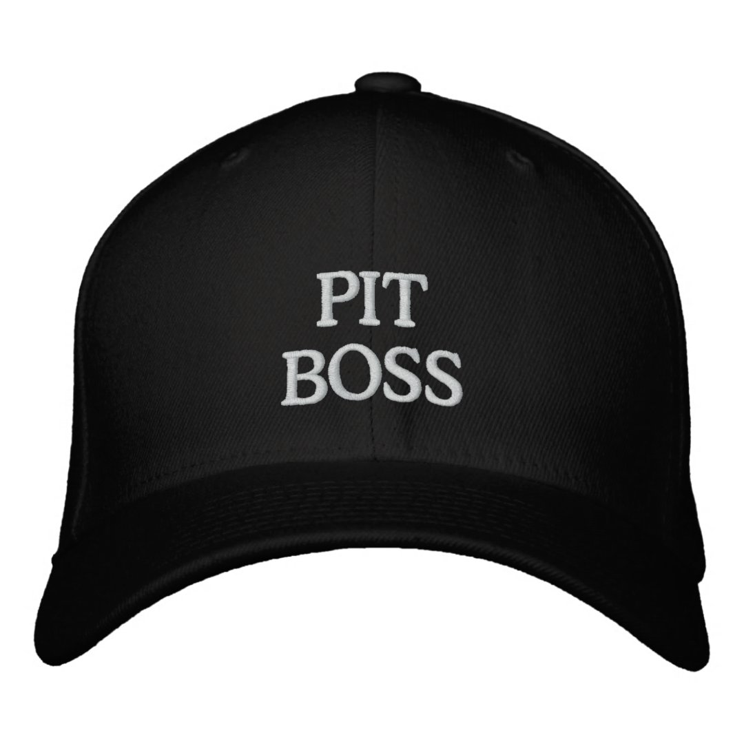PIT BOSS EMBROIDERED BASEBALL HAT | Zazzle