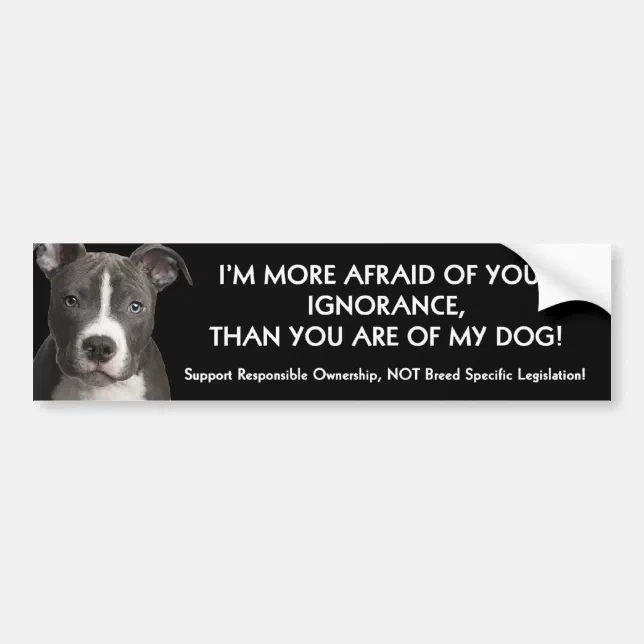 Pit Bull Bumper Sticker Anti - BSL | Zazzle