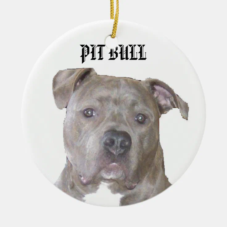 PIT BULL CERAMIC ORNAMENT | Zazzle