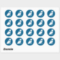 Pit Bull Dog Baby Shower Classic Round Sticker | Zazzle
