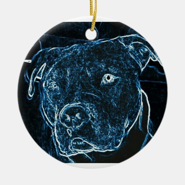 Pit bull ornament | Zazzle