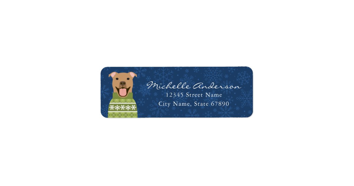Pit Bull Return Address Labels | Zazzle