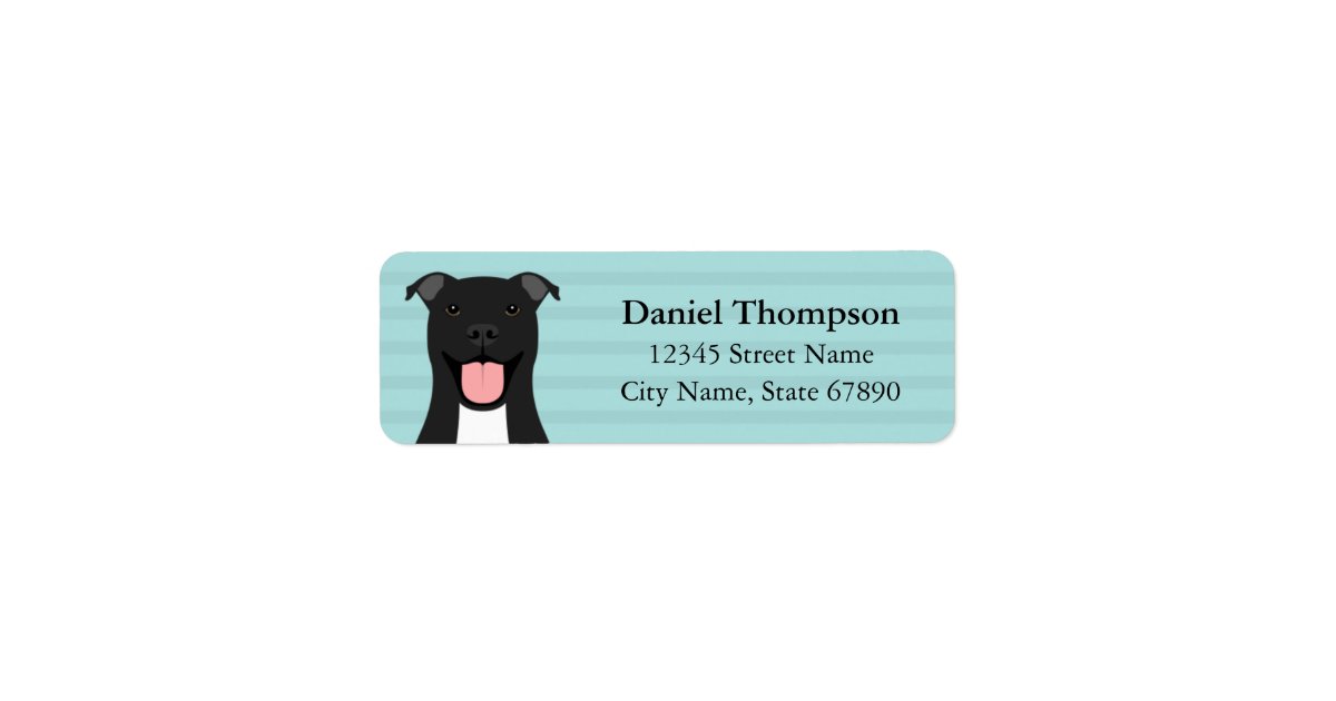 Pit Bull Return Address Labels | Zazzle