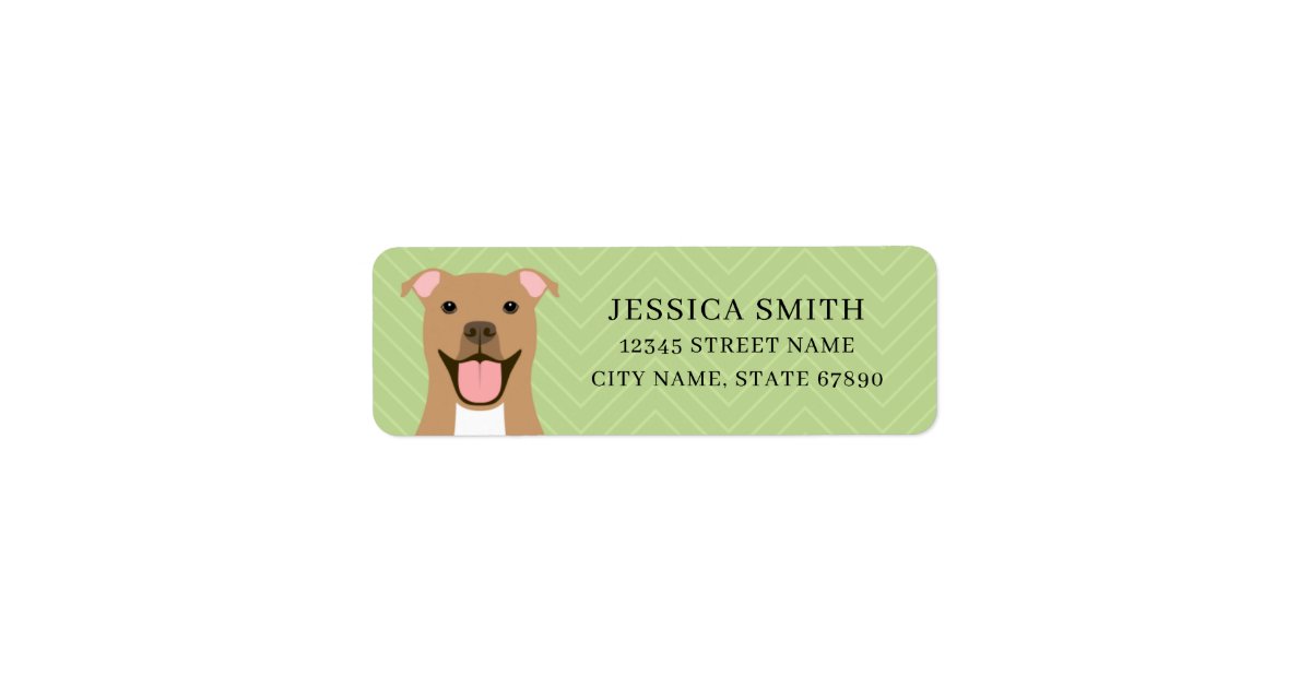 Pit Bull Return Address Labels | Zazzle
