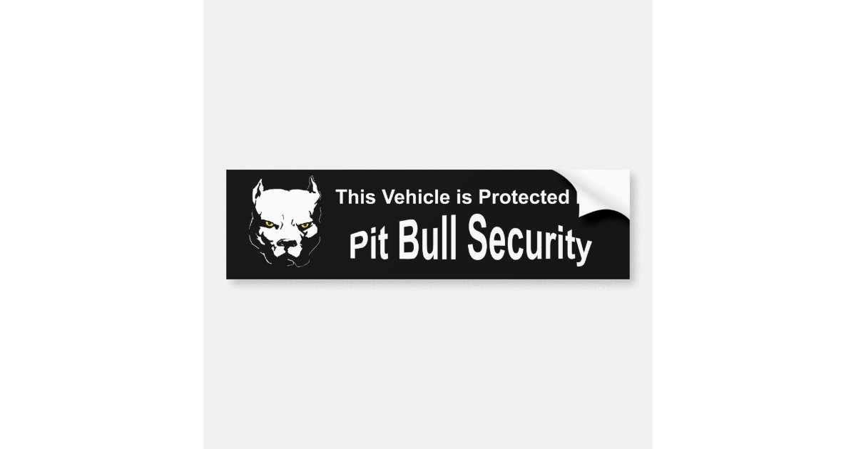 Pit Bull Security Bumper Sticker | Zazzle