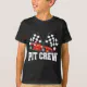 Pit Crew Car Racing Party And Checked Flag T-Shirt | Zazzle