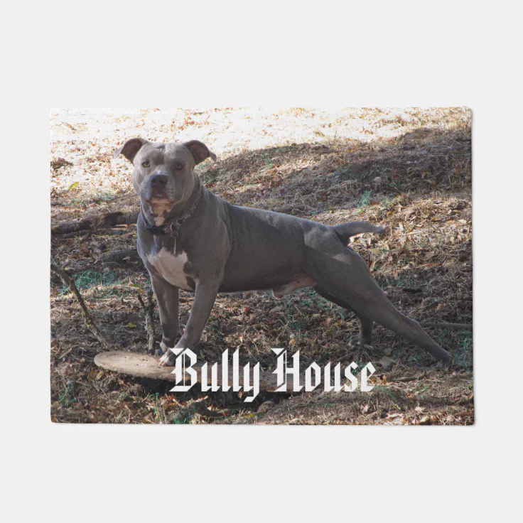 Pitbull Bully House Doormat | Zazzle