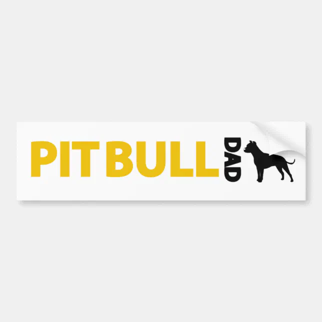 Pitbull Dad Bumper Sticker | Zazzle