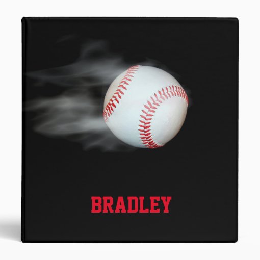 Pitch The Ball Baseball Editable Personalized Binder | Zazzle