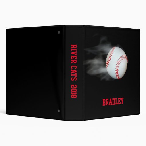 Pitch The Ball Baseball Editable Personalized Binder | Zazzle