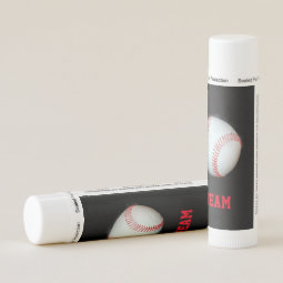 Pitch The Ball Baseball Team Player Personalized Lip Balm | Zazzle