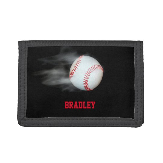 Pitch The Ball Baseball Team Player Personalized Trifold Wallet ...