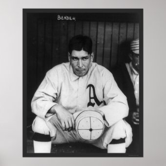 Pitcher Bender Athletics Baseball 1910 Poster | Zazzle