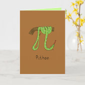 Pithon Python Snake - Pi Day Math Greeting Card | Zazzle