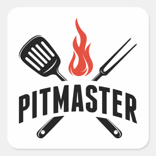 Pitmaster Square Sticker | Zazzle