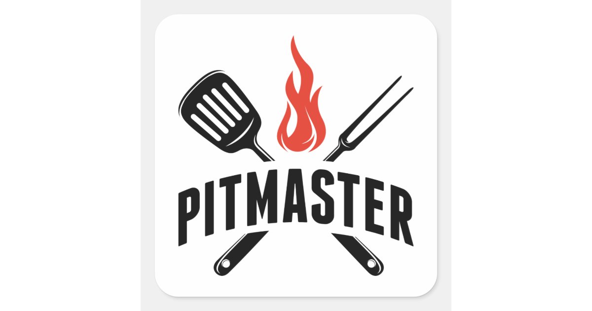 Pitmaster Square Sticker | Zazzle