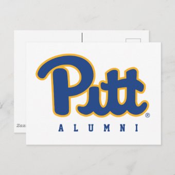 Pitt Alumni Postcard | Zazzle