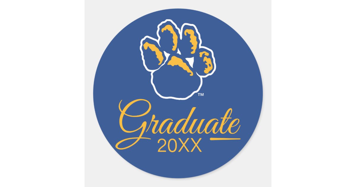 Pitt Graduation Classic Round Sticker | Zazzle
