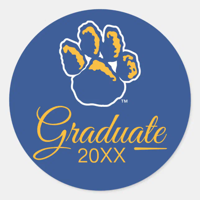 Pitt Graduation Classic Round Sticker | Zazzle