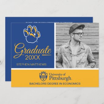 Pitt Graduation Invitation | Zazzle