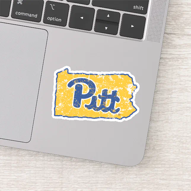 Pitt Logo State Love Sticker | Zazzle