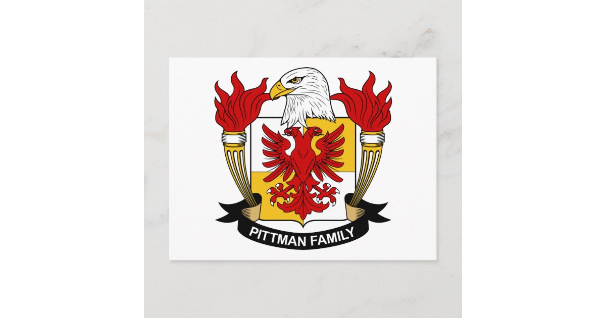 Pittman Coat of Arms / Family Crest Postcard | Zazzle