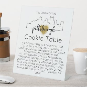PITTSBURGH COOKIE TABLE SIGN WEDDING | Zazzle