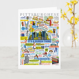 Pittsburgh Language Fun Pittsburghese Artwork Card | Zazzle