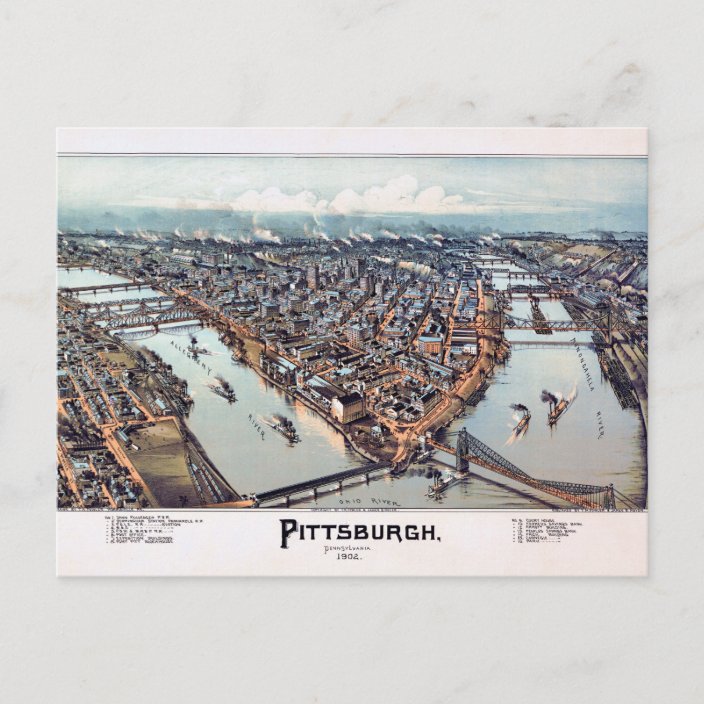 Pittsburgh Pennsylvania 1902 Postcard | Zazzle.com