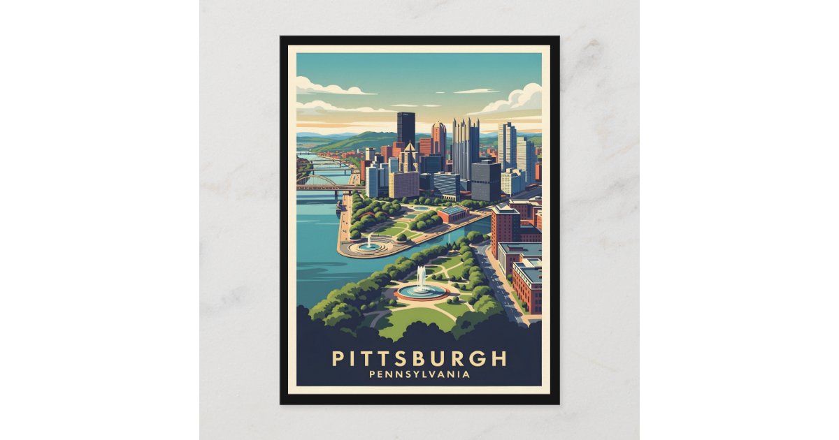 Pittsburgh, Pennsylvania Skyline Postcard | Zazzle