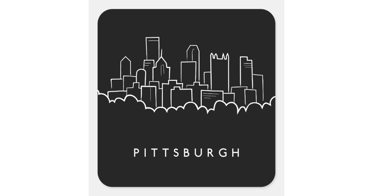 Pittsburgh Pennsylvania Square Sticker | Zazzle