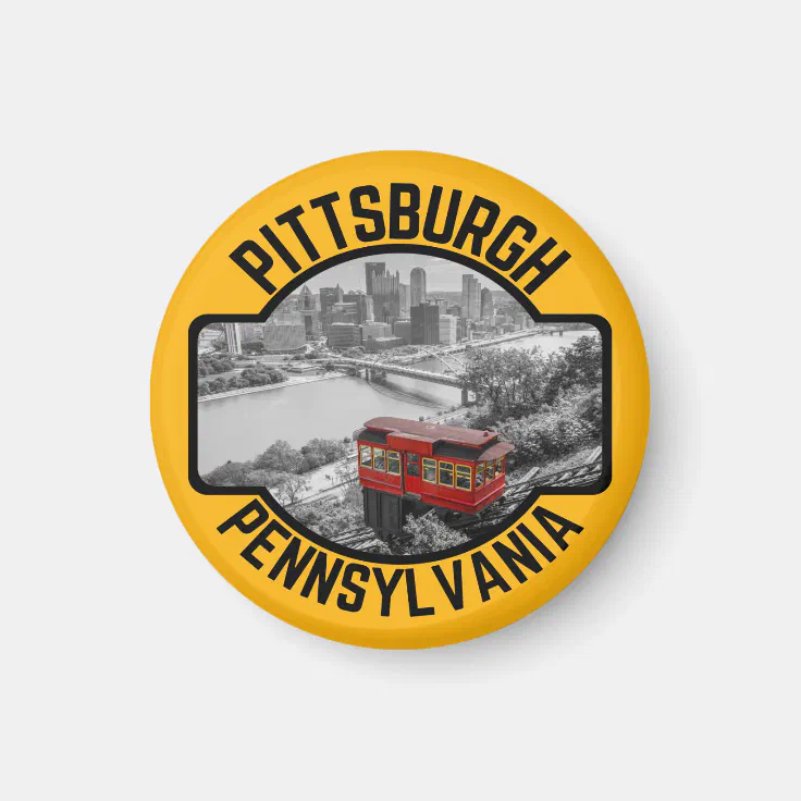 Pittsburgh Pennsylvania Steel City Skyline Incline Magnet | Zazzle