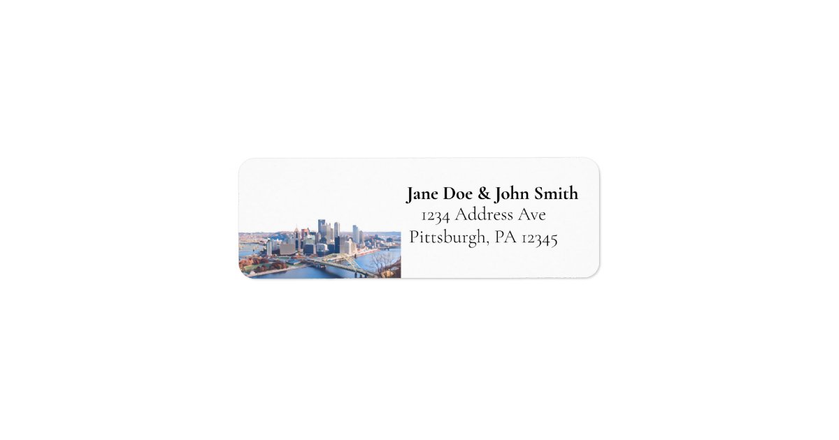 Pittsburgh Return Address Labels | Zazzle