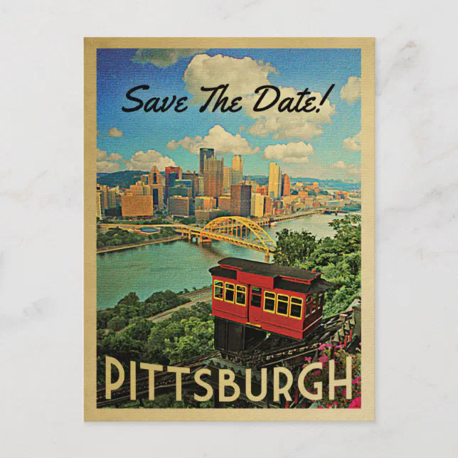Pittsburgh Save The Date Vintage Postcards | Zazzle