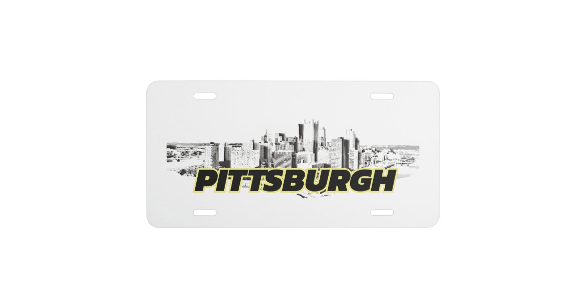 Pittsburgh Skyline License Plate | Zazzle