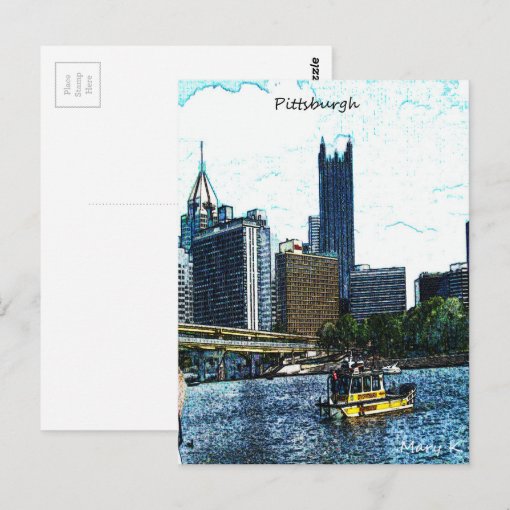 Pittsburgh Skyline Postcard | Zazzle