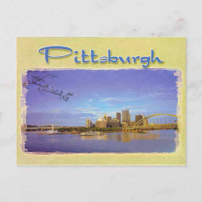 PITTSBURGH SKYLINE POSTCARD | Zazzle