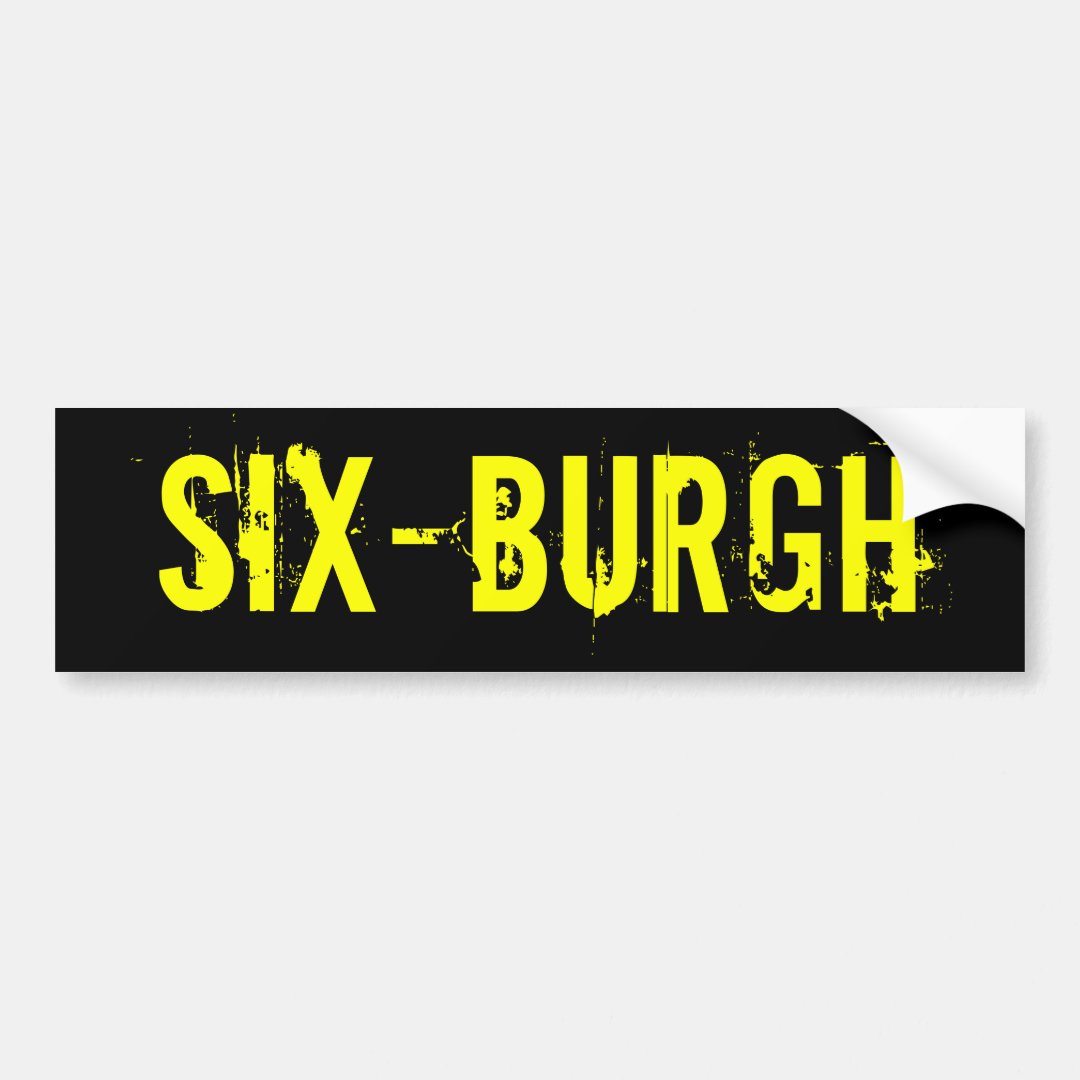 Pittsburgh Steelers SixBurgh Bumper Sticker | Zazzle