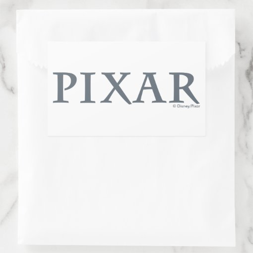 Pixar Gray Logo Rectangular Sticker | Zazzle