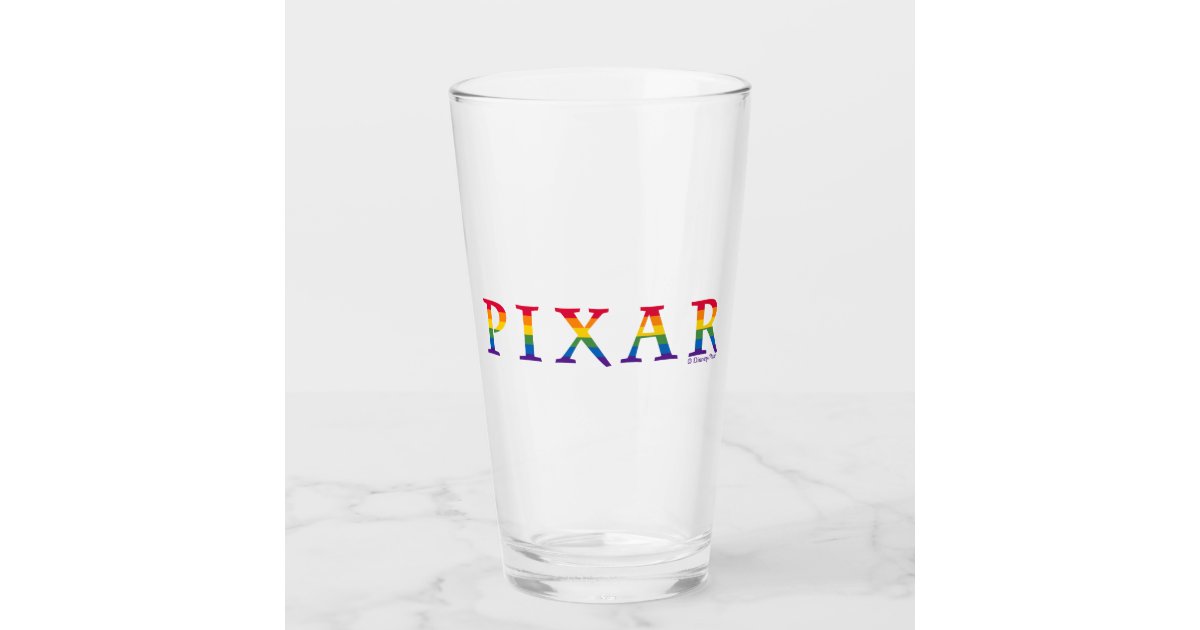 Pixar Rainbow Logo Glass | Zazzle