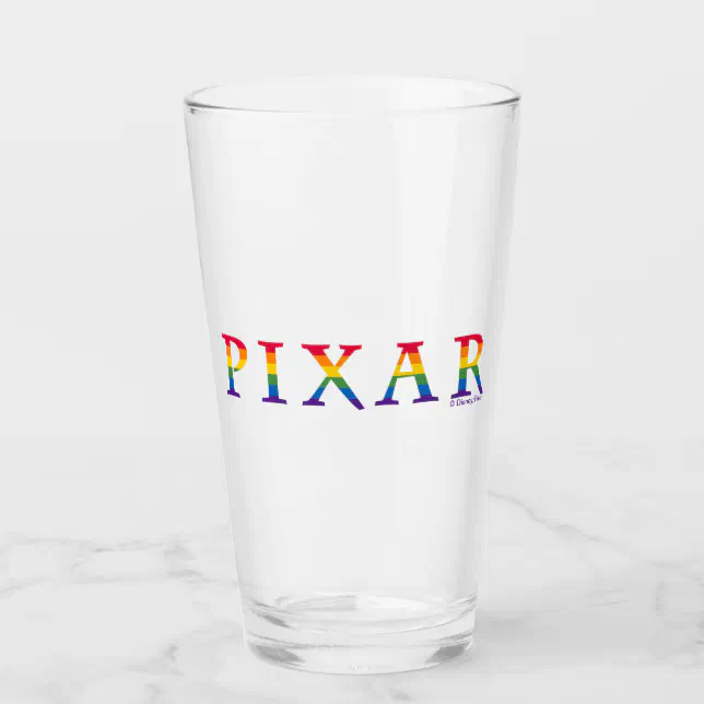 Pixar Rainbow Logo Glass | Zazzle