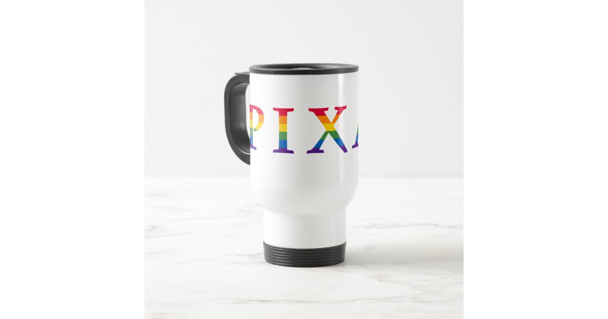 Pixar Rainbow Logo Travel Mug | Zazzle