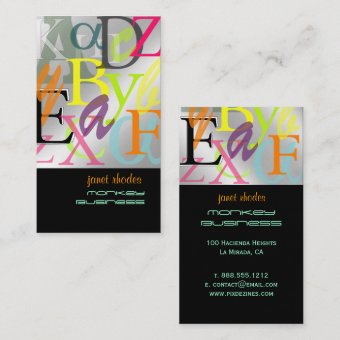 PixDezines ABC, Greek Alpha Business Card | Zazzle