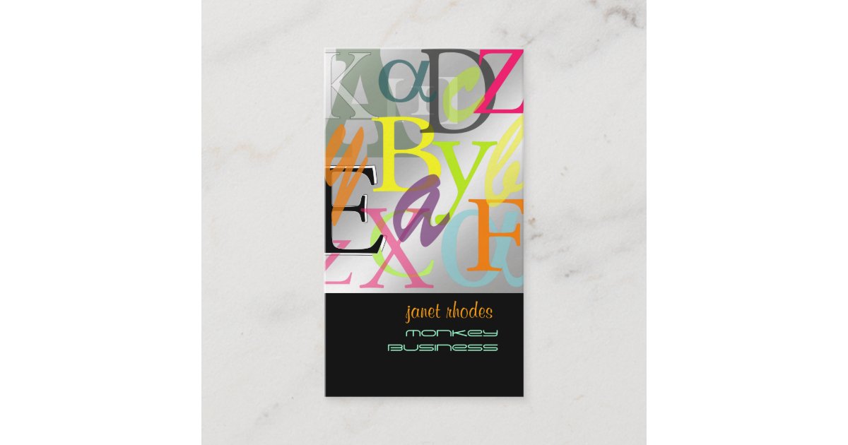 PixDezines ABC, Greek Alpha Business Card | Zazzle