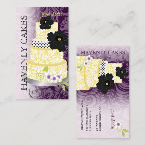 PixDezines Cake/Bakery/pâtisserie Business Card | Zazzle