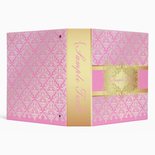 PixDezines Céline Damask, Pearl 3 Ring Binder | Zazzle