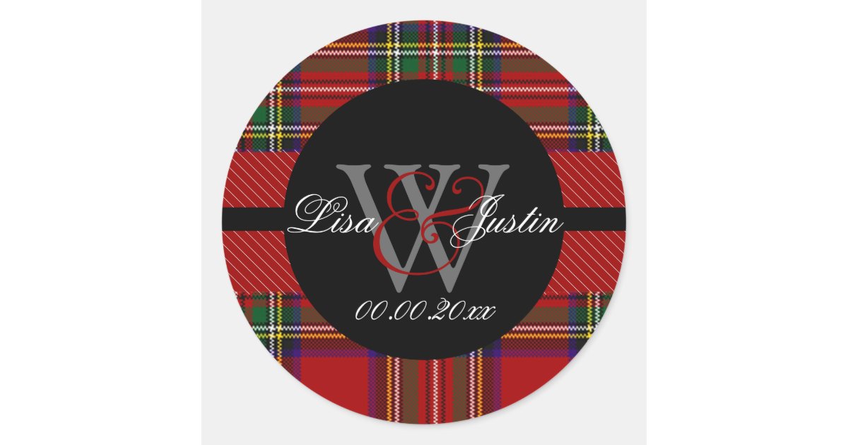 PIxDezines clan stewart tartan Classic Round Sticker | Zazzle