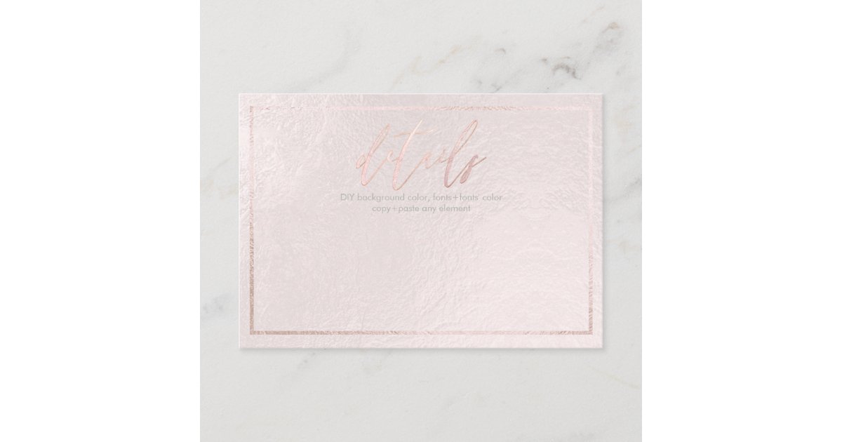 PixDezines DETAILS CARDS BLUSH PINK | Zazzle
