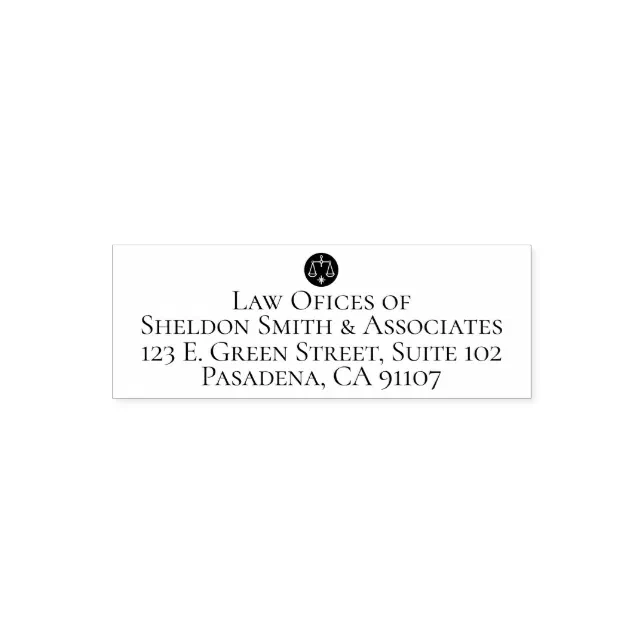 PixDezines DIY Attorney Office+Scale Self-inking Stamp | Zazzle